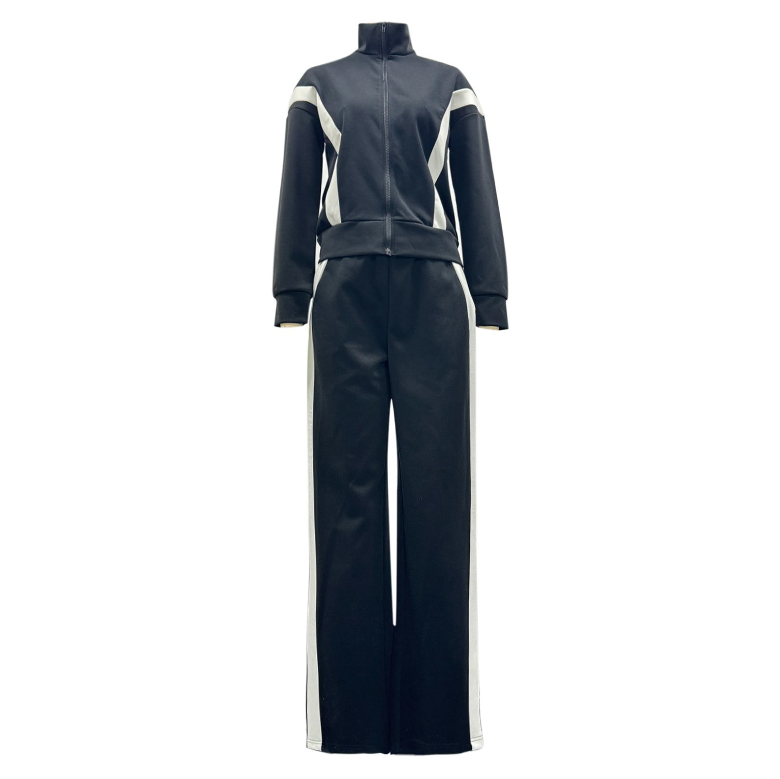 Aihuaihua Women 2 Piece Tracksuit 2025 Trendy Causal Zip Up Sweatsuit ...