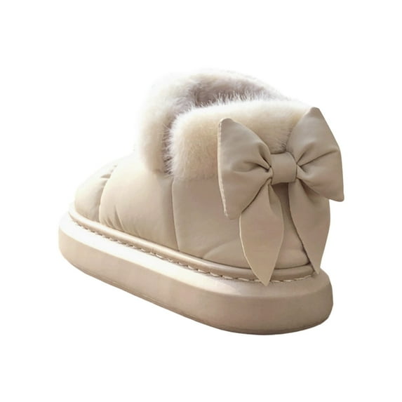 Aihuaihua Women's Fuzzy House Slippers Closed Back Indoor Outdoor Soft ...