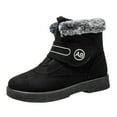 Aihuaihua Women's Winter Warm Platform Snow Boots Hook Loop Plush ...