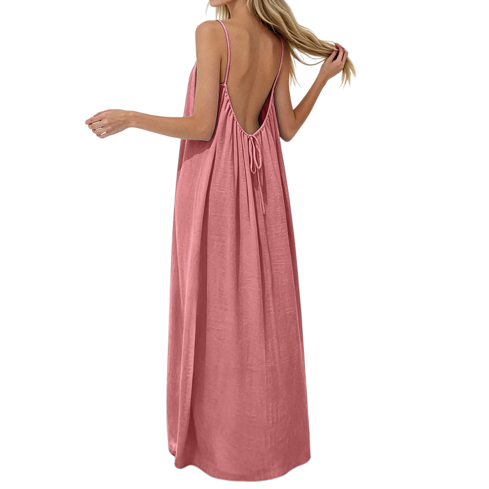 Aihuaihua Womens Summer Casual Sleeveless Backless Cami Sundress 2026 ...