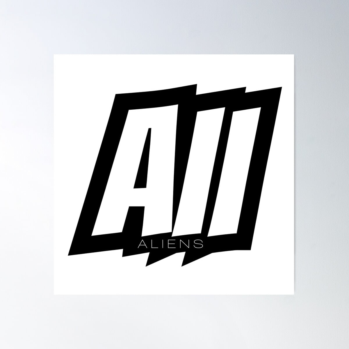 Aiialiens ; Artificial Intelligence Illustrated By Aliens Poster Wall ...