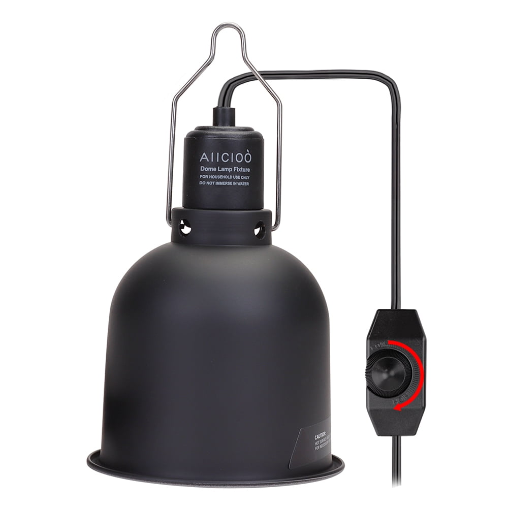 Aiicioo Dimmable Clamp Lamp Fixture - Deep Dome Lamp Fxiture for ...