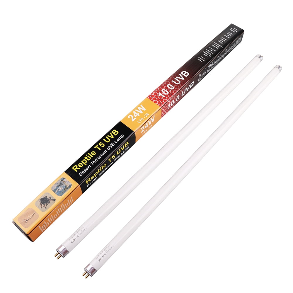 Aiicioo T5 HO Reptile UVB Light - Desert UVA UVB 10.0 Fluorescent Lamp ...