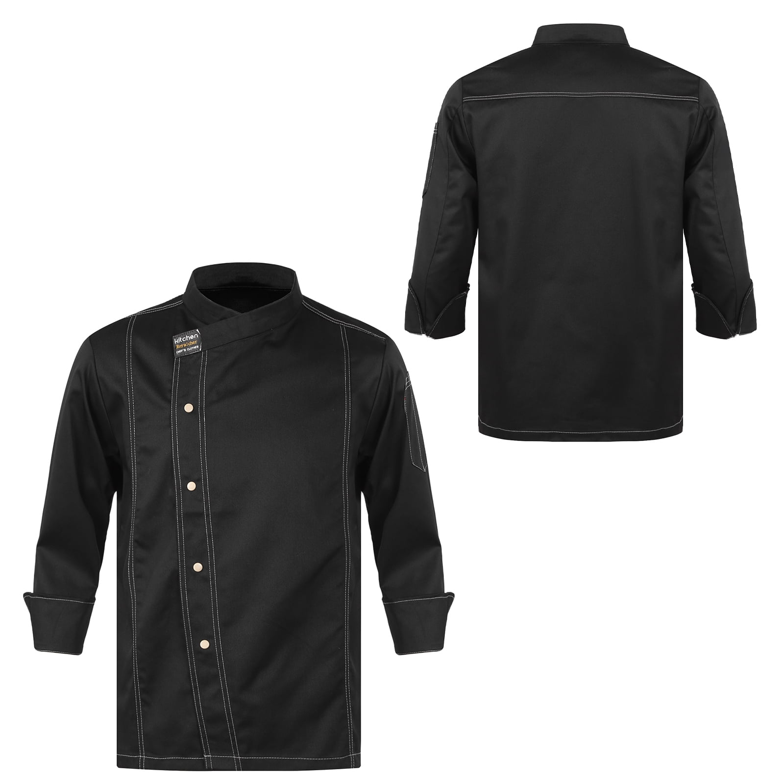 Aiihoo Adults Short Sleeve Chef Jacket Cooking Coats Shirts Hotel ...