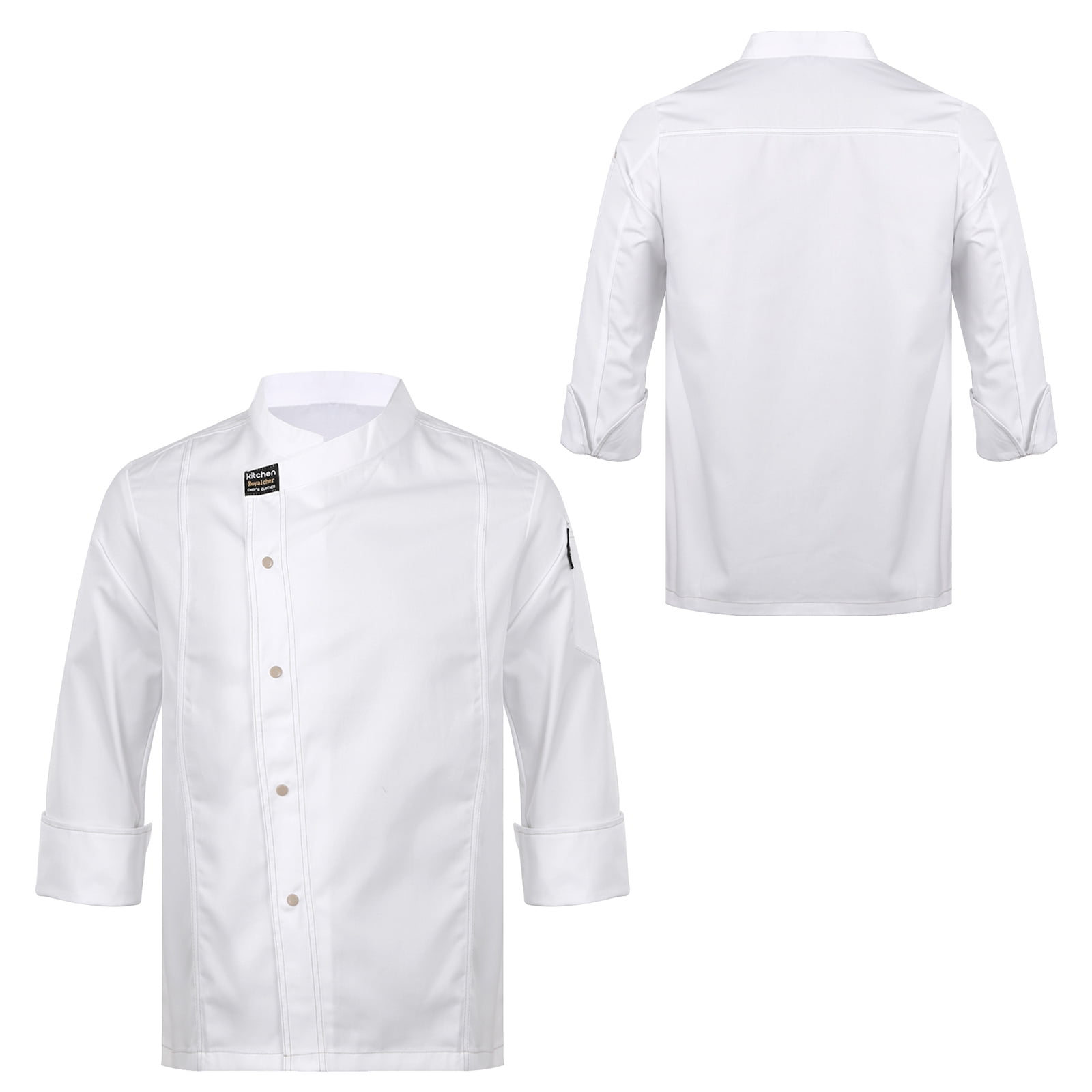 Aiihoo Adults Short Sleeve Chef Jacket Cooking Coats Shirts Hotel ...