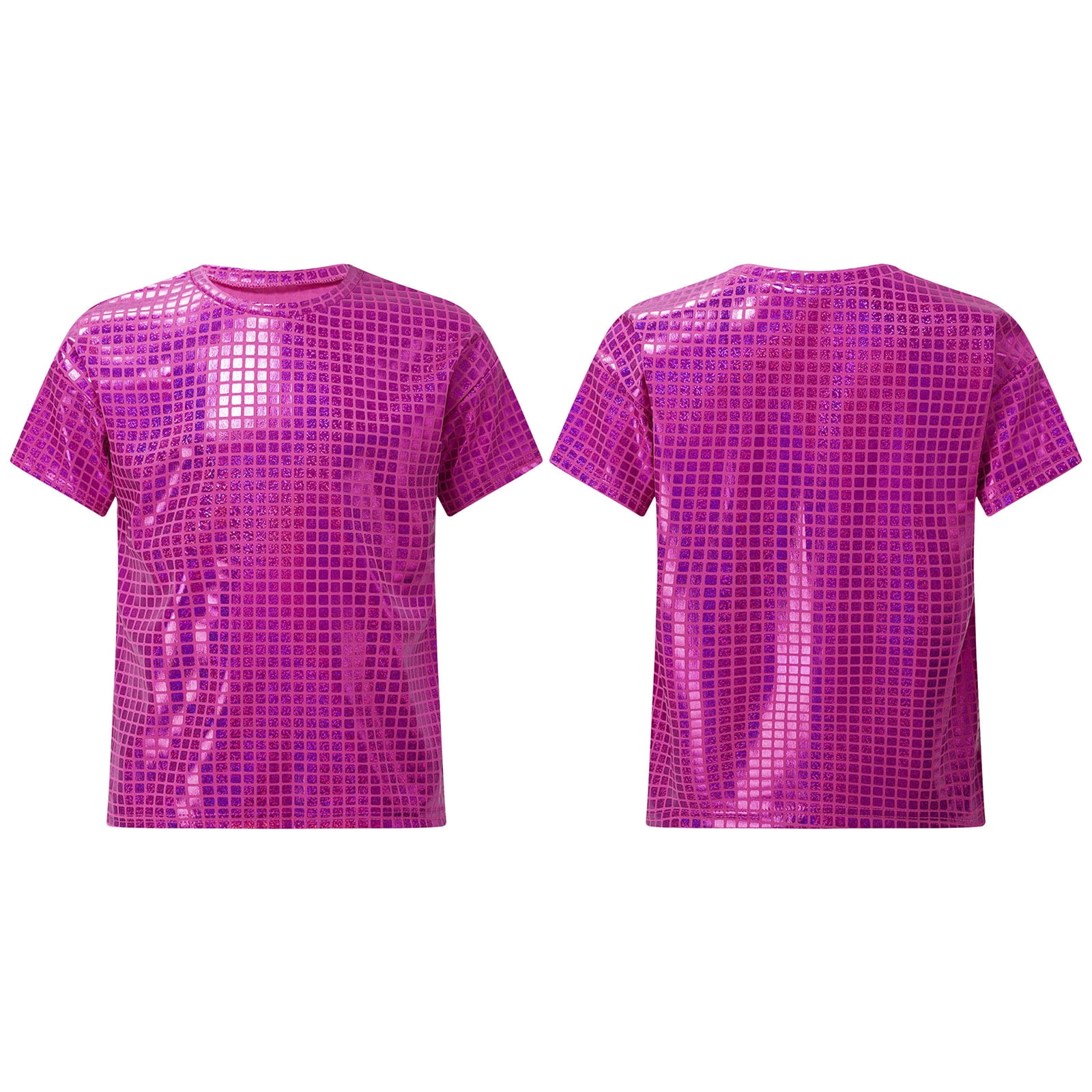 Aiihoo Boys Girls Jazz Hip Hop Modern Disco Sparkly Sequin Dance Tops T ...