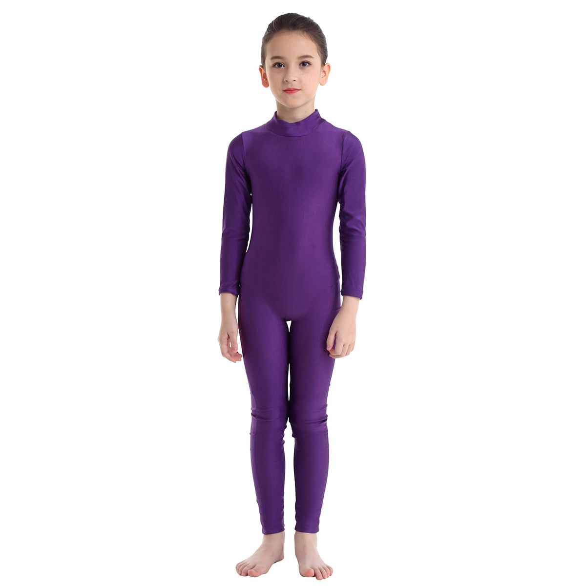 Aiihoo Girls Gymnastics Leotards Full Body Unitards Long Sleeve ...