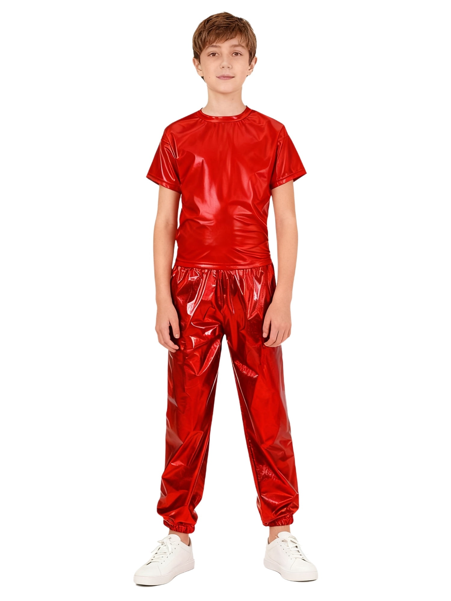 Aiihoo Kids Girls Boys Jazz Hip Hop Fashion Modern Dance Short Sleeve ...