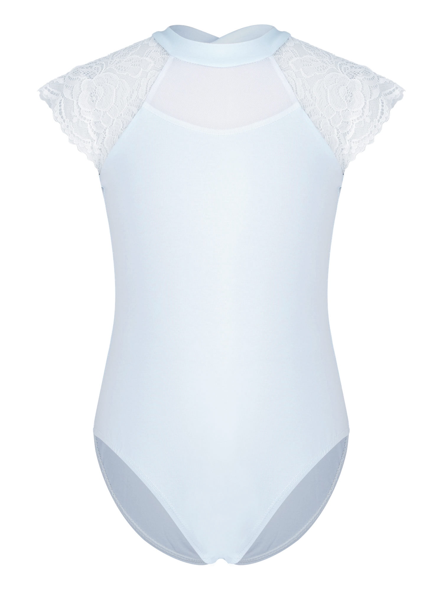 Aiihoo Kids Girls Lace Cap Sleeves Gymnastics Ballet Dance Leotard ...