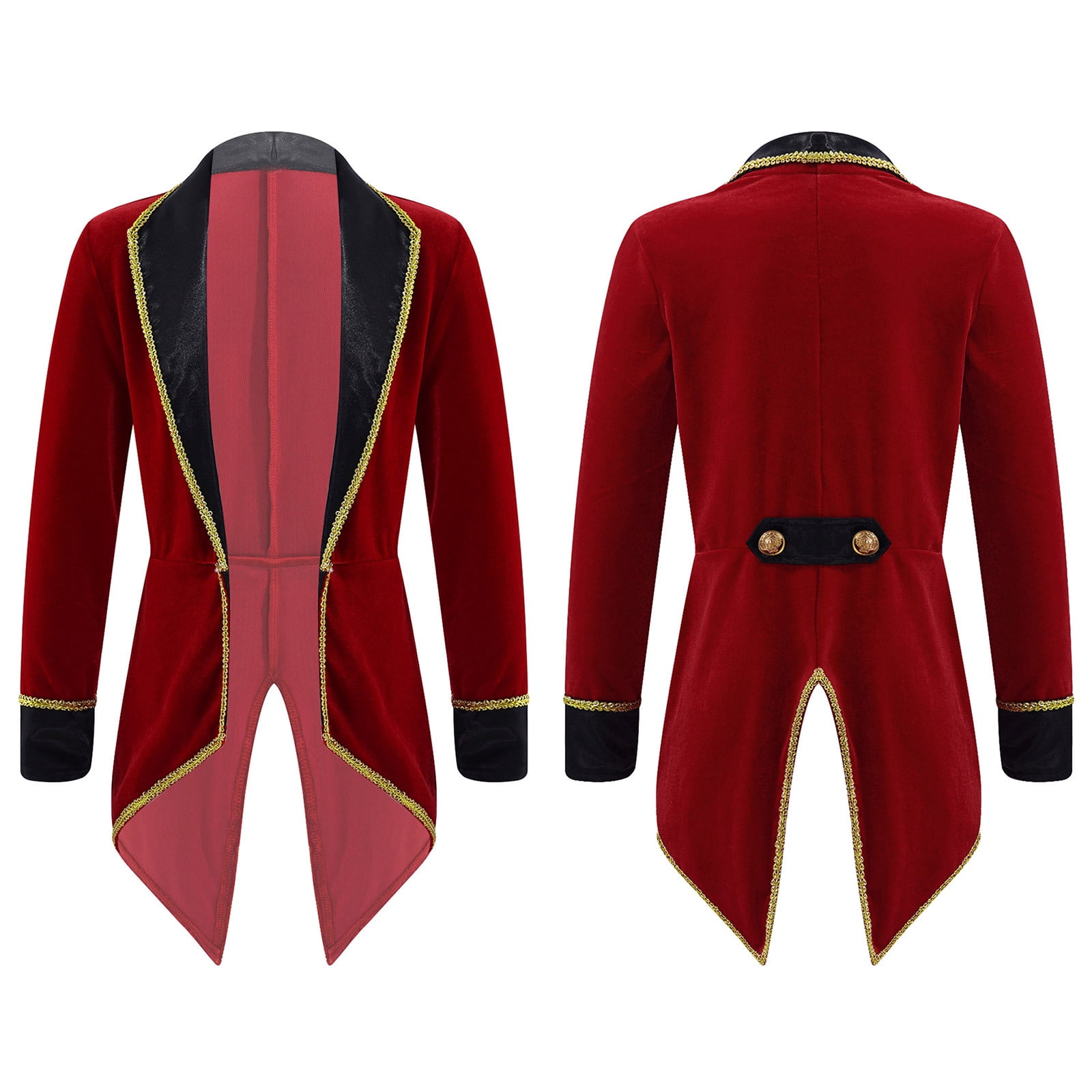 Aiihoo Kids Girls Red Circus Ring Master Ringmaster Tailcoat Jacket ...