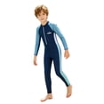 Aiihoo Kids Unisex Bodysuit Swimming Wear Long Sleeve Patchwork Front ...