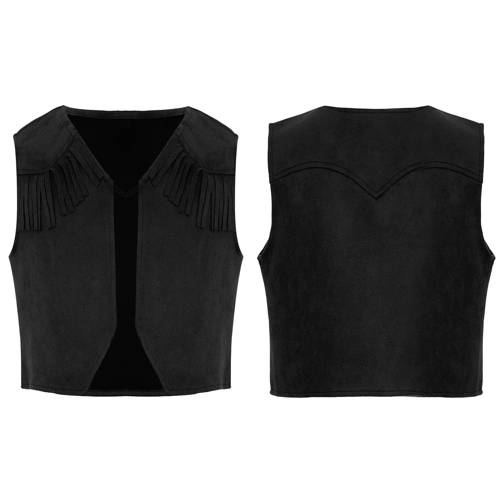 Aiihoo Kids Western Cowboy Vest Cowgirl Jacket Medieval Vintage Pointed ...