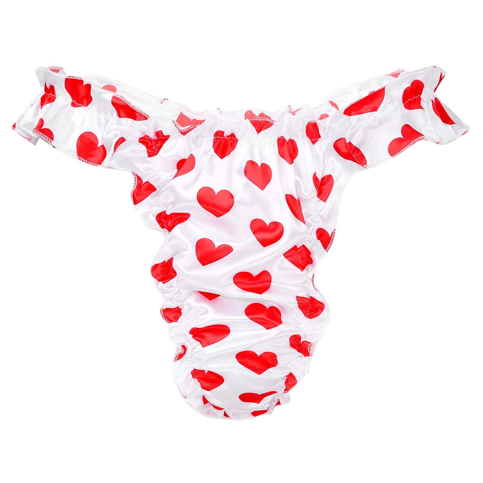 Aiihoo Mens Shiny Ruffled Crossdress Flutter Low Rise G-String Thongs ...