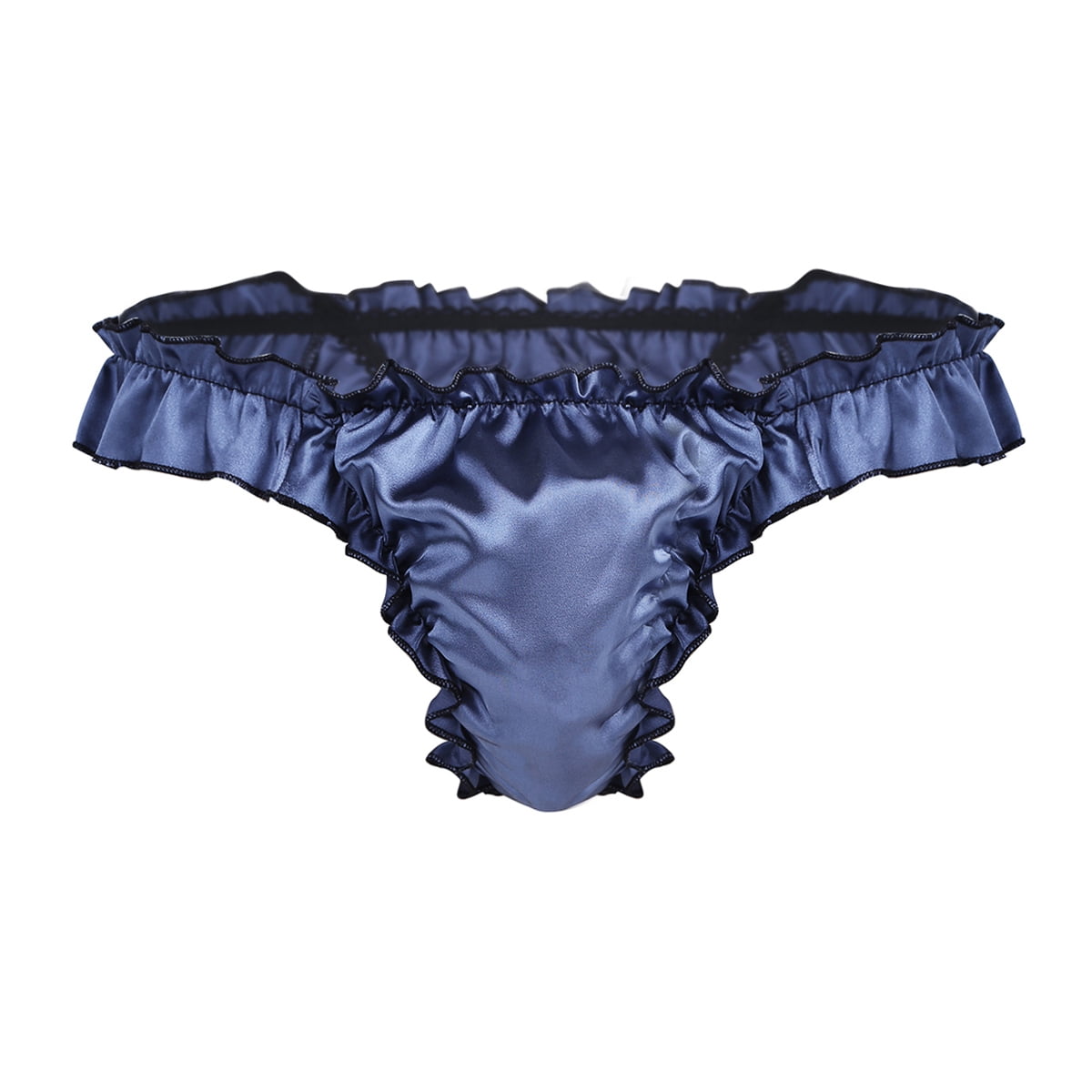 Aiihoo Mens Shiny Ruffled Crossdress Flutter Low Rise G-String Thongs ...
