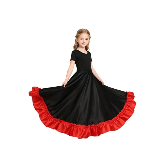 Aiihoo Prom Dress Spanish Paso Doble Matado Skirt Flamenco Latin Dance ...