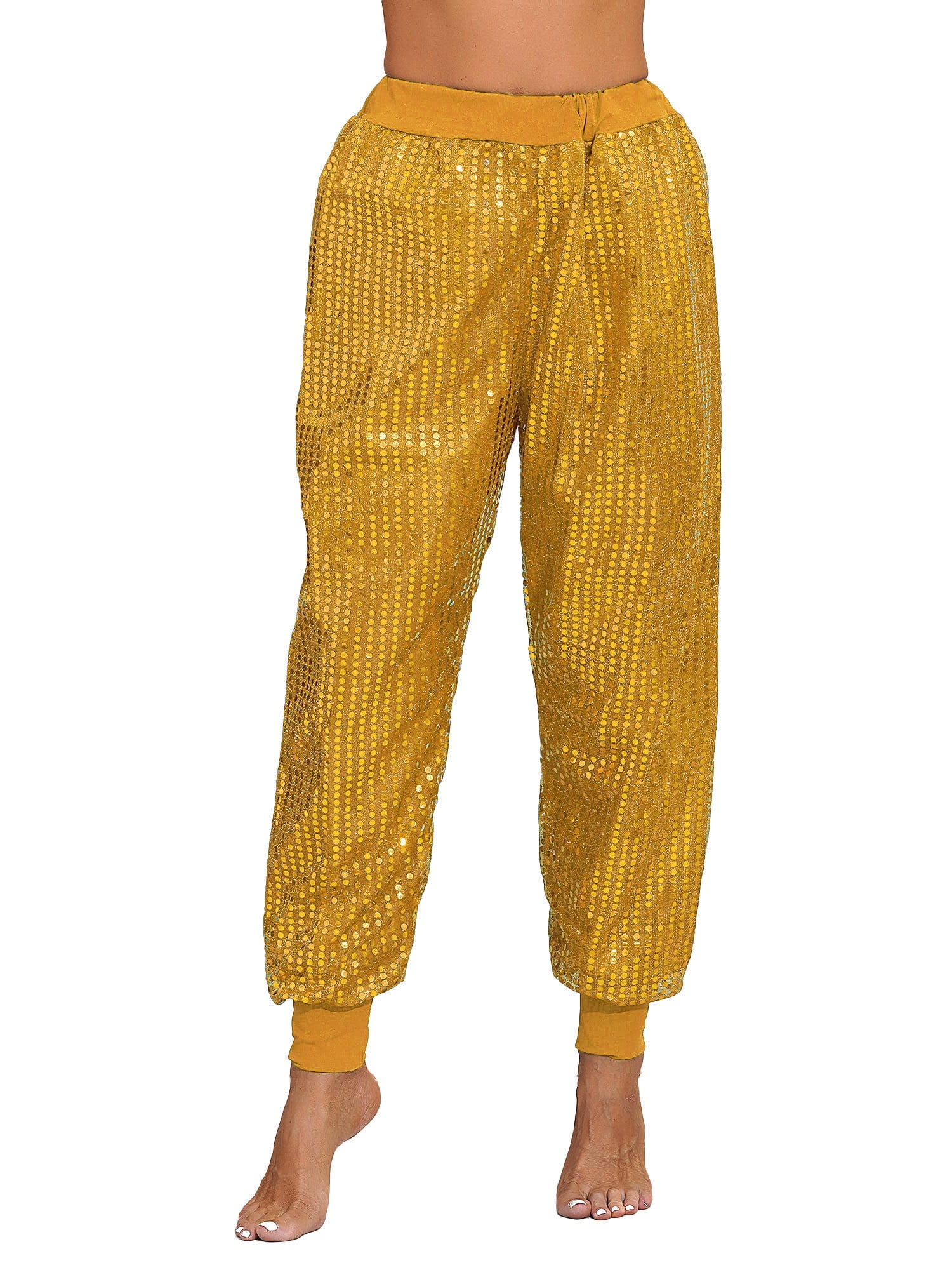 Aiihoo Women's Glittery Sequins Hip Hop Dance Pants Shiny Bloomers ...