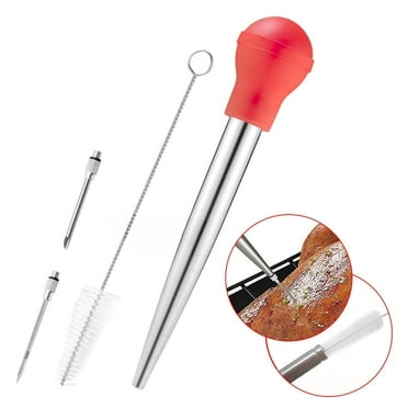 turkey baster, stainless steel baster for cooking with marinade ...