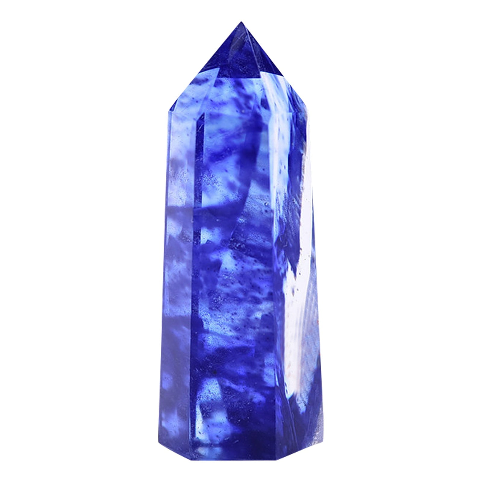 Aijlhda Desktop Dress Up Natural Fluorite Quartz Crystal Healing Jade Crystal Hexagonal Bar