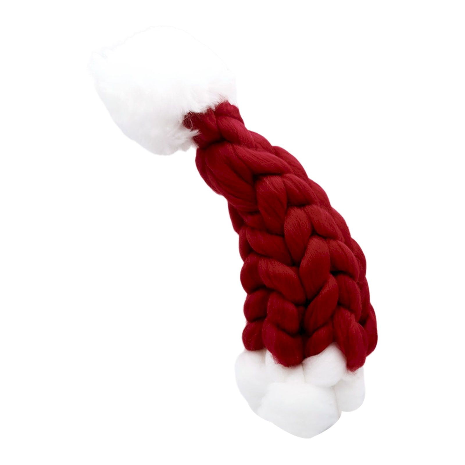 Aijlhda Small Chunky Knit Santa Hat Christmas Tree Topper Bottle Topper ...