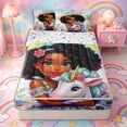 Aikeke Princess Floral Unicorn Zipper Full Size Comforter Sets with ...