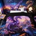 Aikeke Purple Dragon Bedding, Princess Castle Cherry Blossom Duvet ...