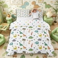 Aikeke Safari Dino Elephant Giraffe Duvet Cover King, Cartoon Animal ...