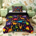 Aikeke Wildlife Dinosaur Twin Comforter Sets 2pcs, Jungle Dino Bedding ...