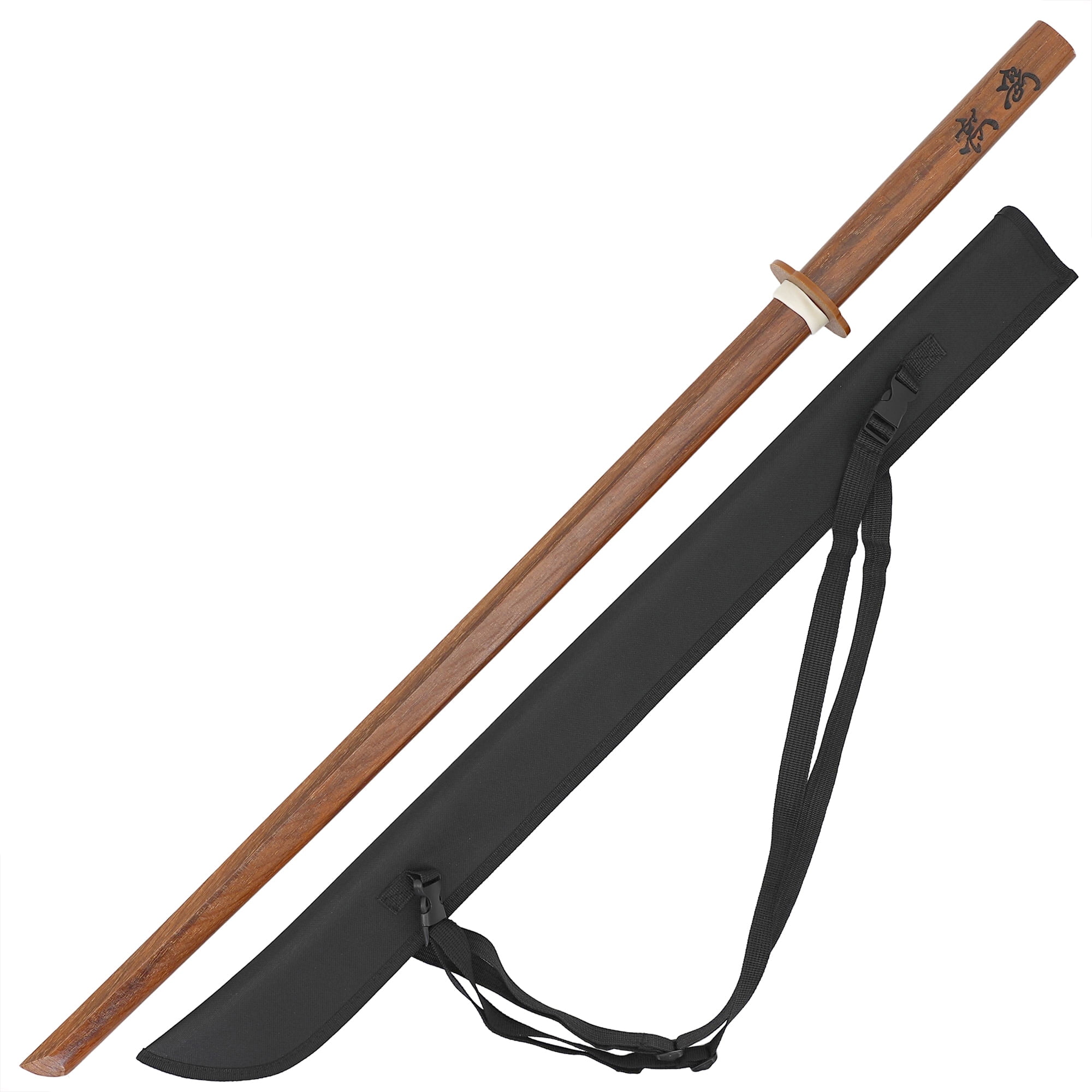 Aikido Martial Arts Practice Bokken Combo Set – Hardwood Training Sword with Full-Size Nylon ...