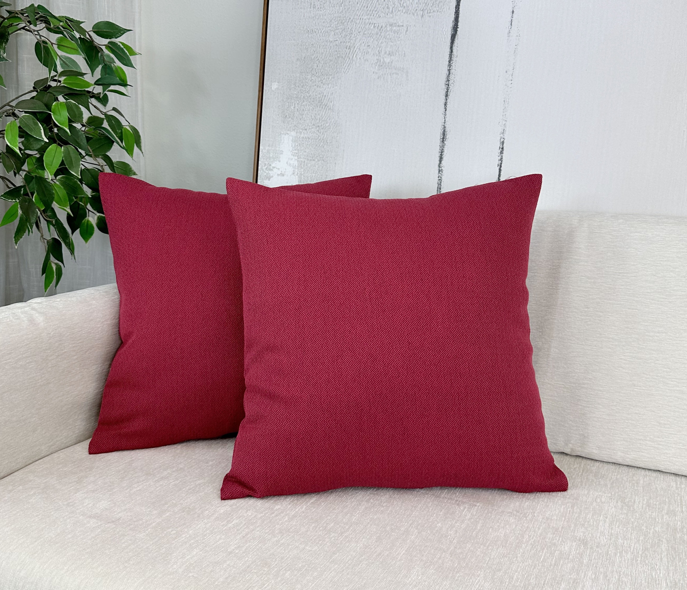 Aiking 2 Pieces of 18" x 18" Brushed 100% Polyester Decorative Throw ...