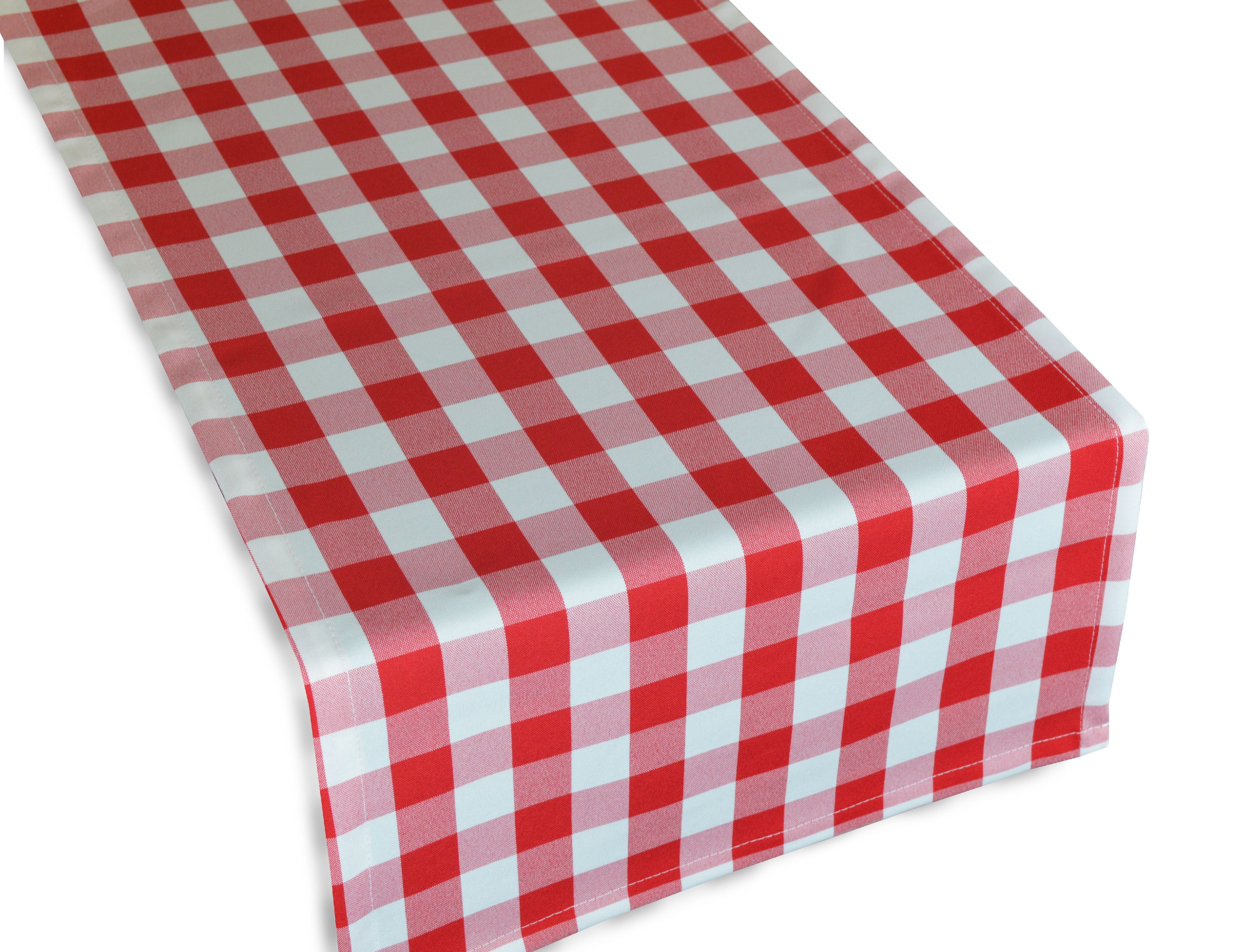 Aiking Home 14"x45" Picnic Check Dinner Table Runner, Polyester ...