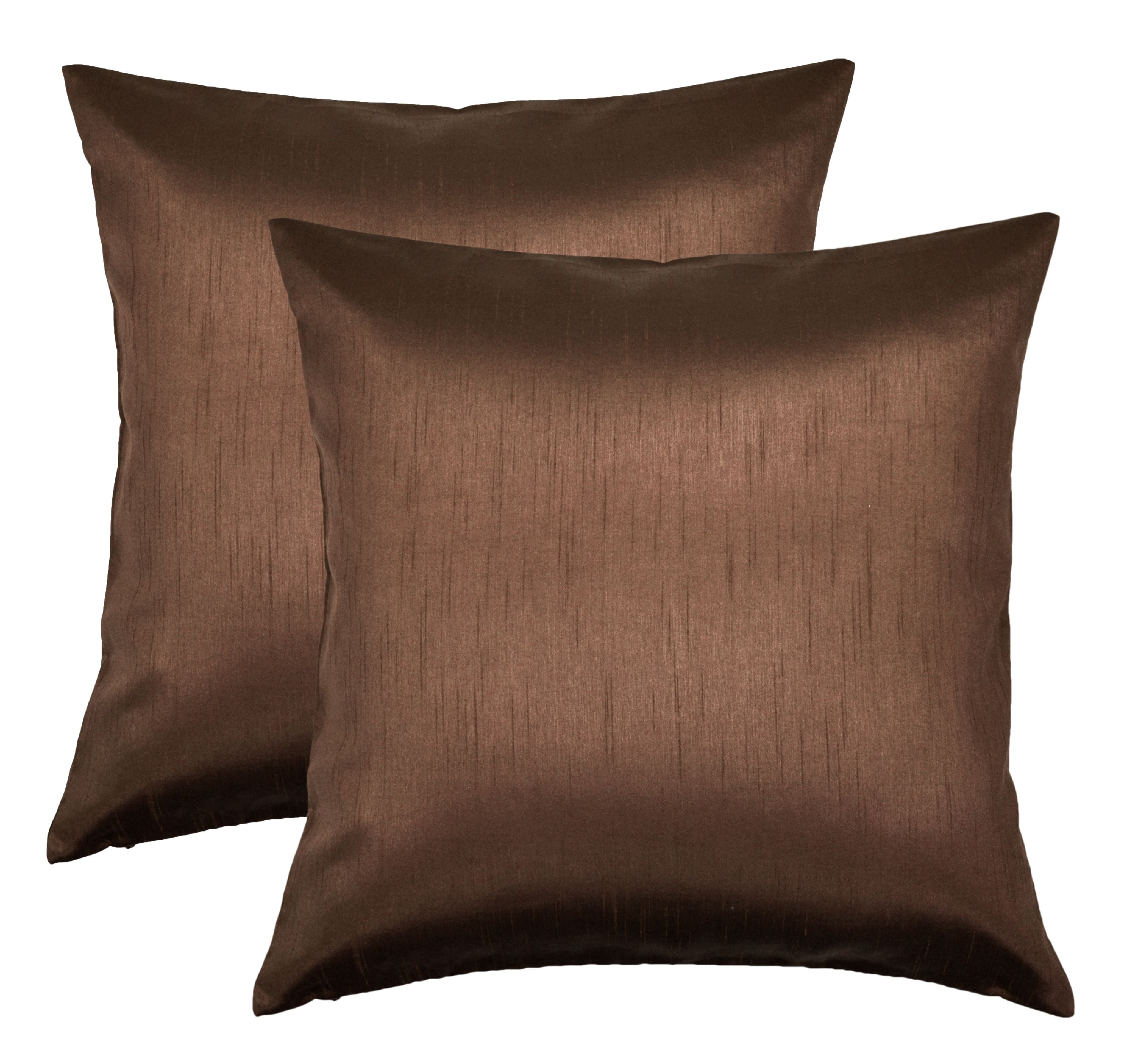 Aiking Home 26x26 Inches Faux Silk Square European Shams, Zipper ...