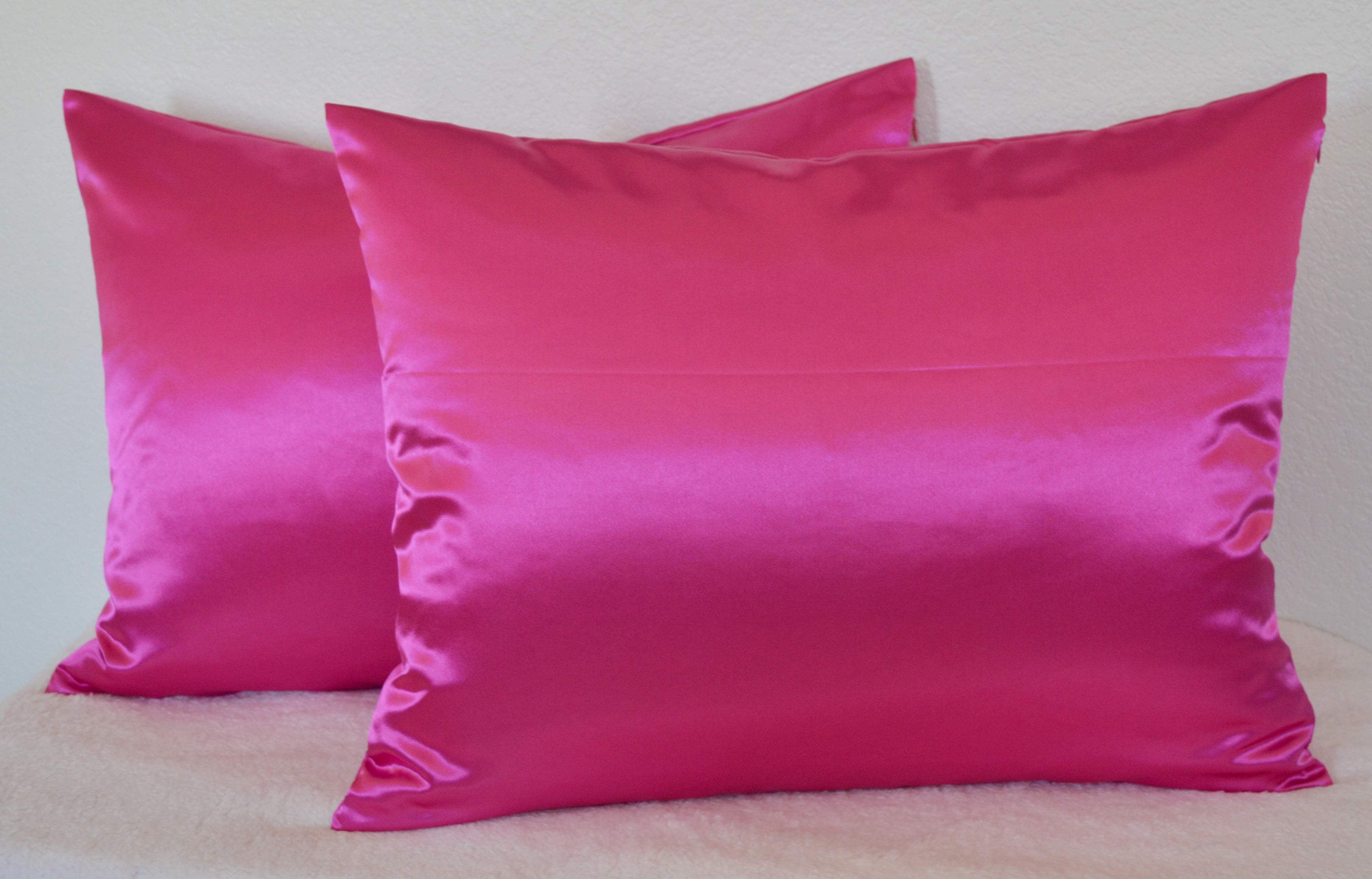 Aiking Home 350TC Bridal satin Pillow Cases, Zipper Closure (Pack of 2 ...