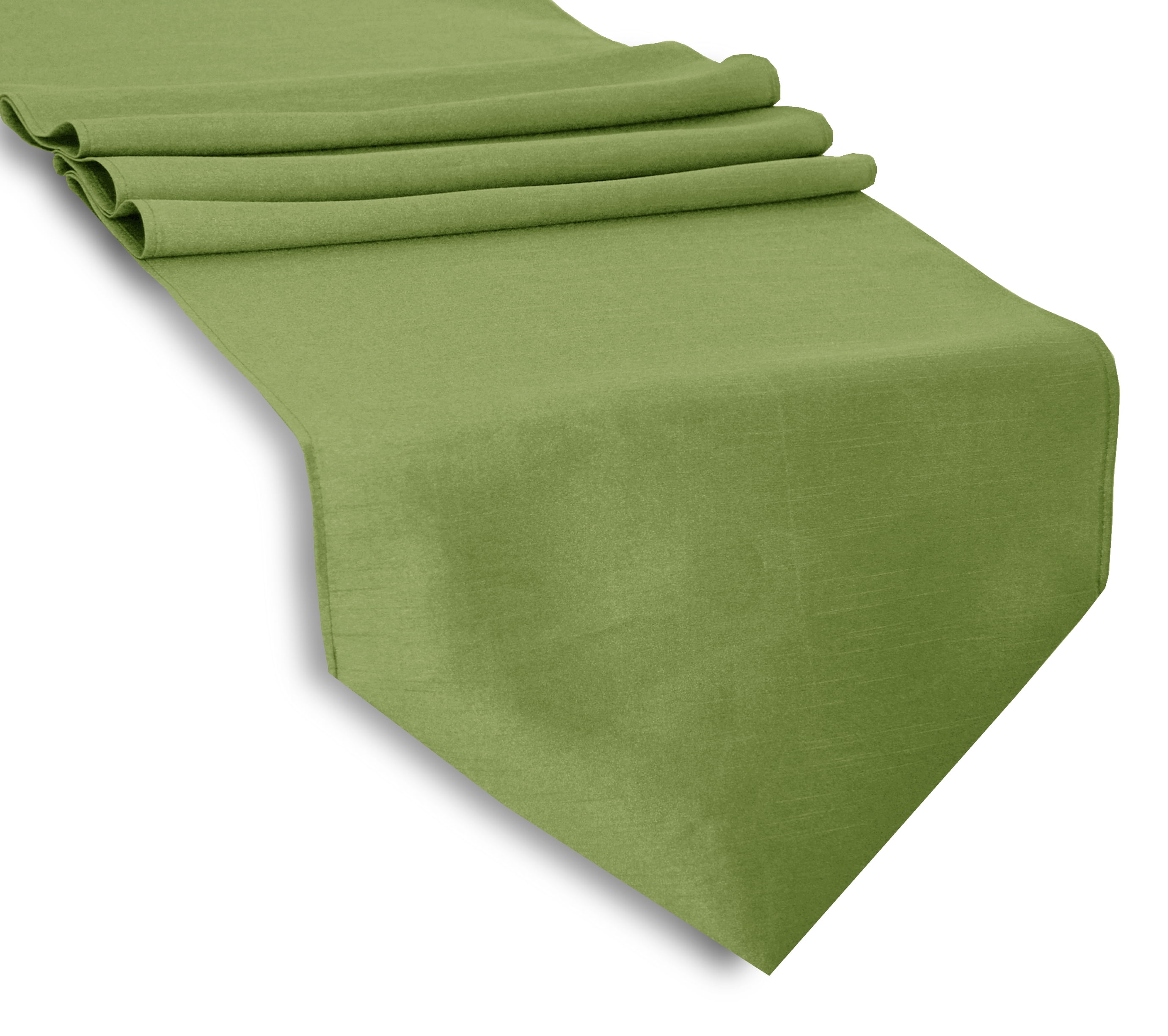 Aiking Home (Pack of 1)13"x 72" -Solid & Unlined Classic Faux Silk Table Top Runner , Green ...