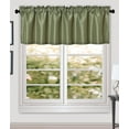 Aiking Home (Pack of 2 ) Solid Faux Silk Window Valance, 56 By 16 Inches, Sage - Walmart.com