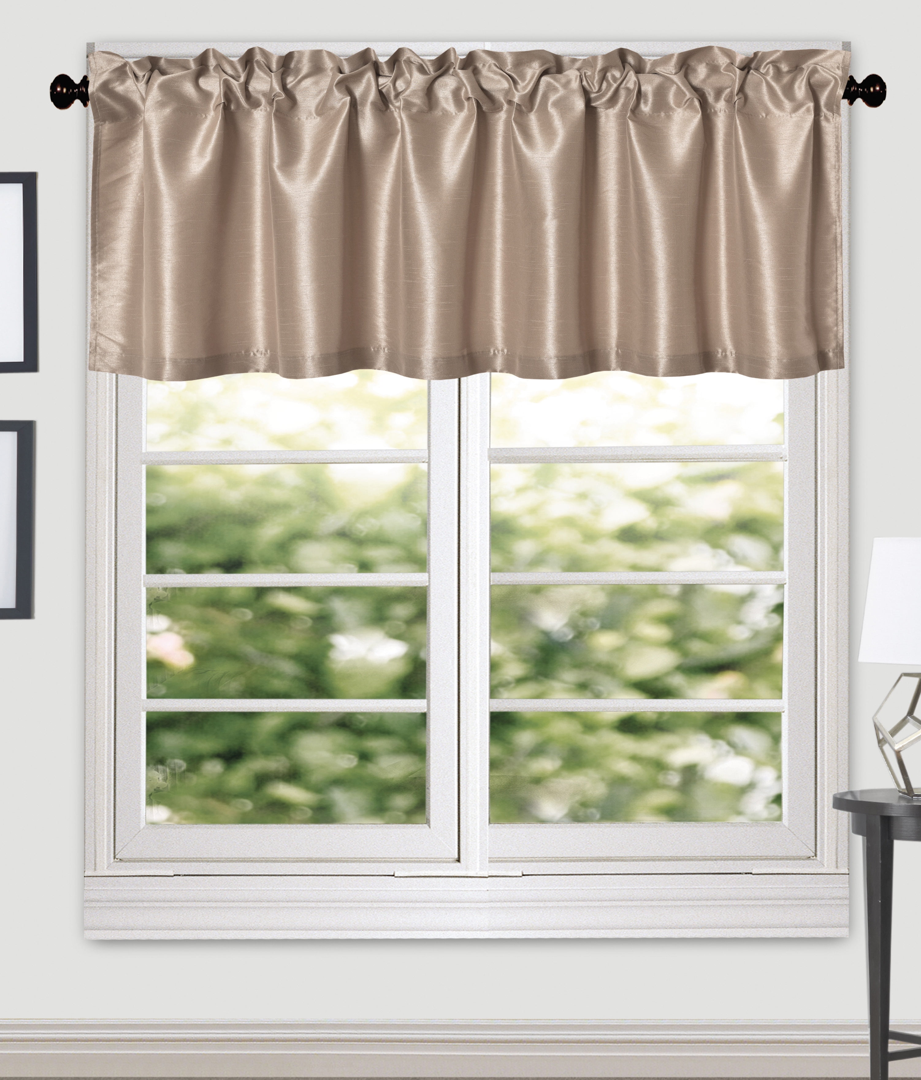 Aiking Home 2 Pack Faux Silk Window Valance, 56 Inches Wide, 16 Inches ...