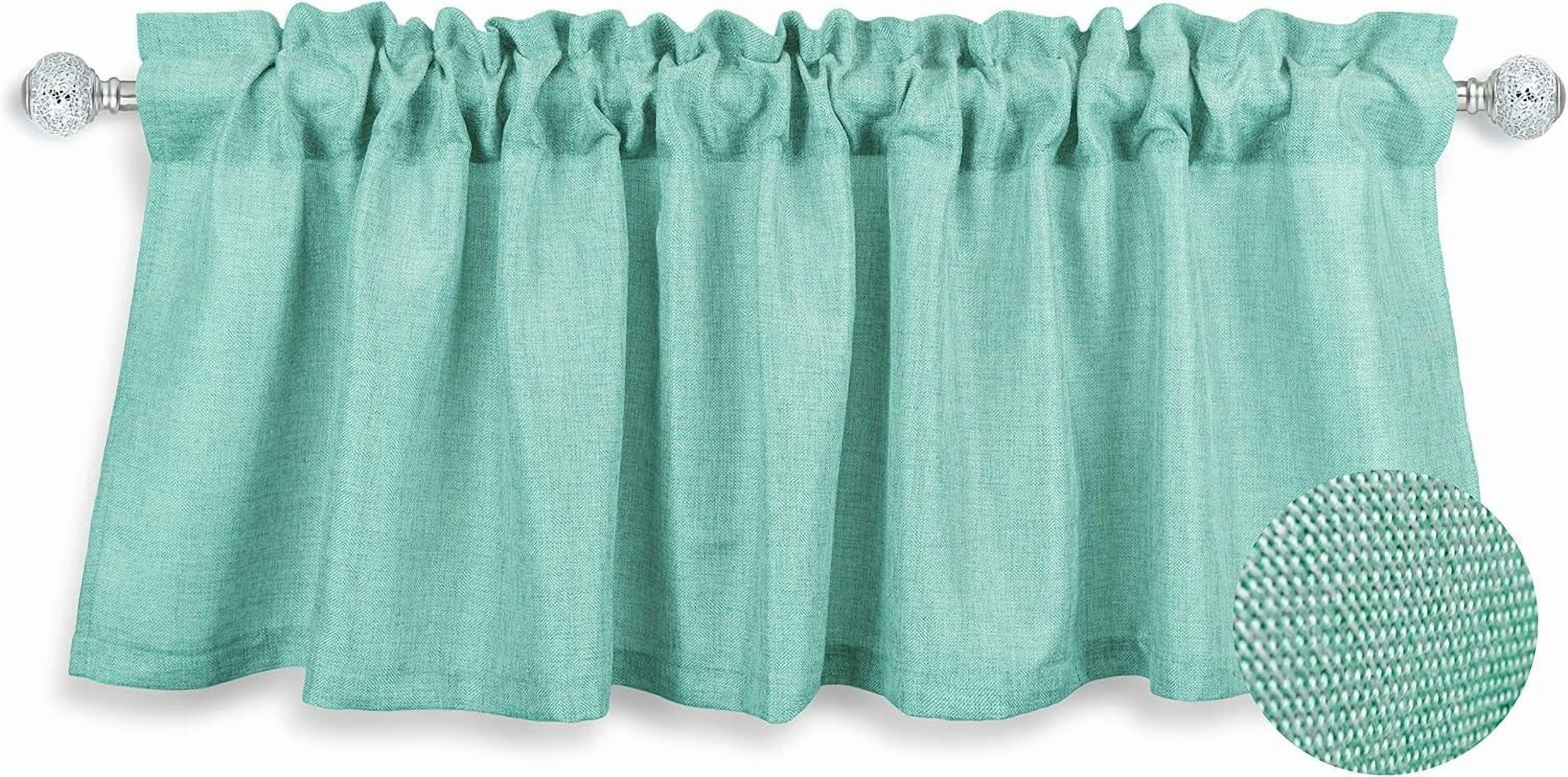 Aiking Home Pure 100% Faux Linen Window Valance - Size 56 inch x 16 ...