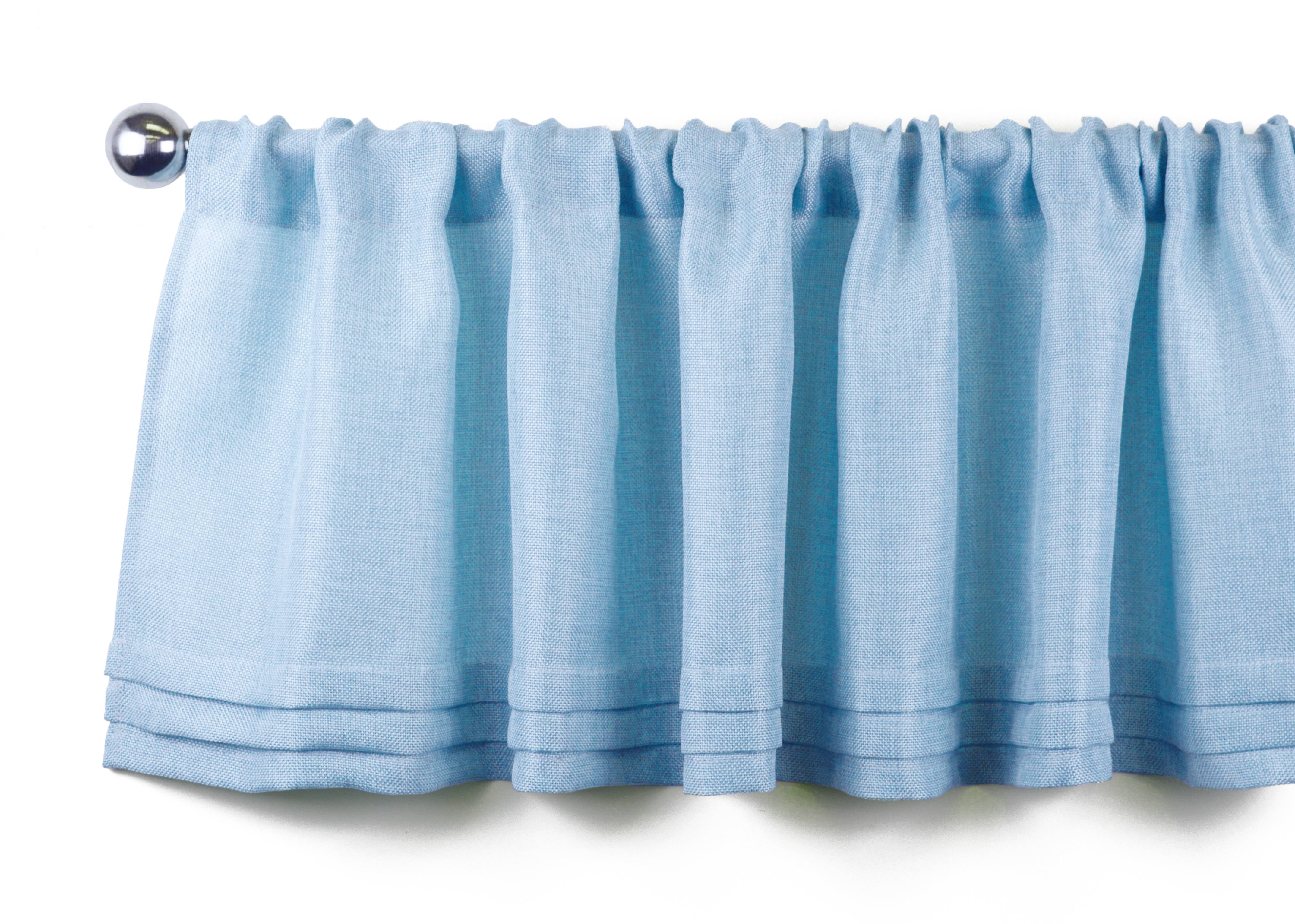 Aiking Home Semi-Sheer Faux Linen Pleated Valance 56 By 14 Inches, Baby ...