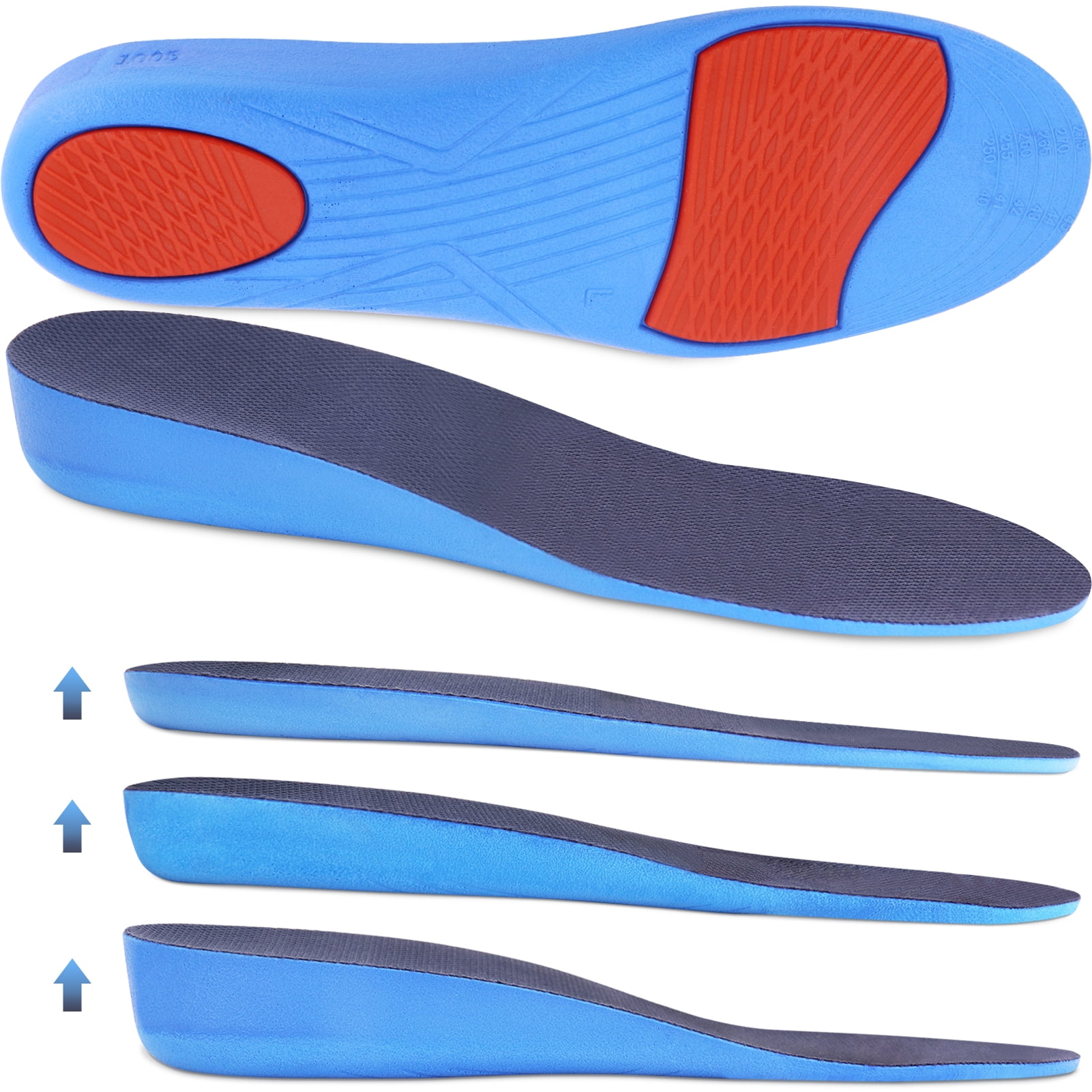 Ailaka Height Increase Insoles for Men Women - 1 Pair PU Shoes Lifts ...