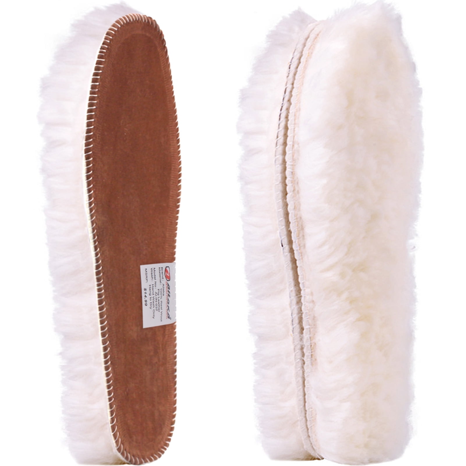Ailaka Women’s Genuine Sheepskin Insoles, Thick Warm Wool Insoles ...