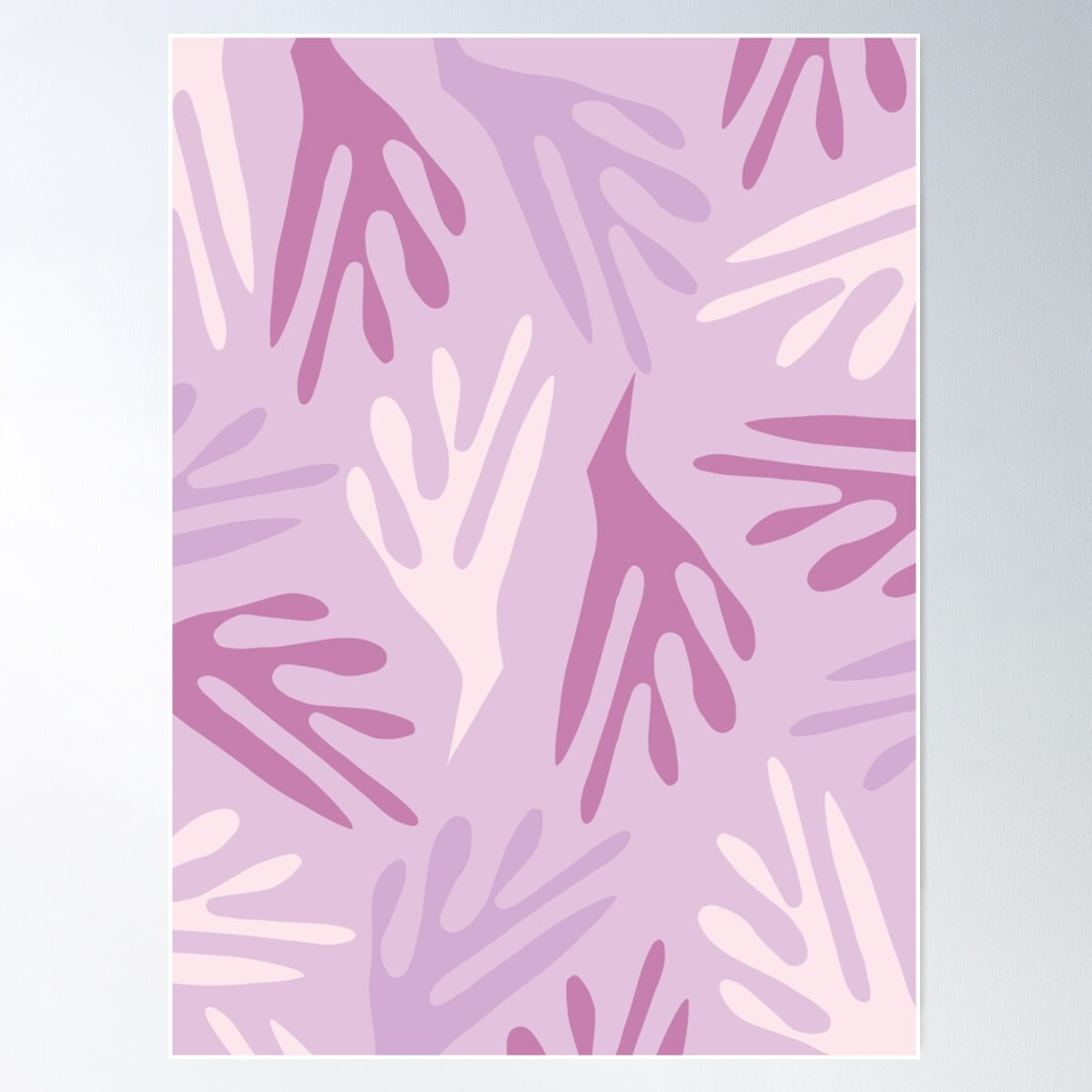 Ailanthus Cutouts Midcentury Modern Abstract Pattern In Light Lilac ...