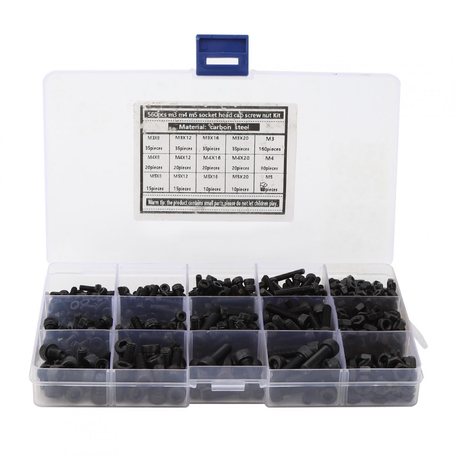 Ailao Tuerca de Tornillo 560 Piezas Tornillo Hexagonal Cabeza ...