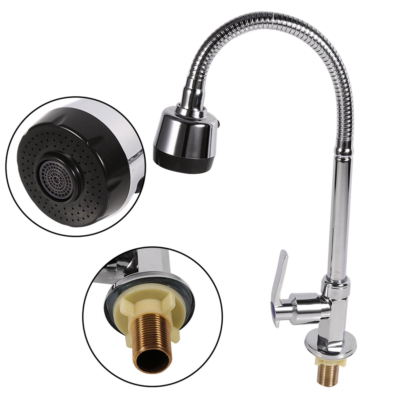 Ailao Zinc Alloy Swivel nozzle Single Handle Sink Kitchen Faucet Pull ...