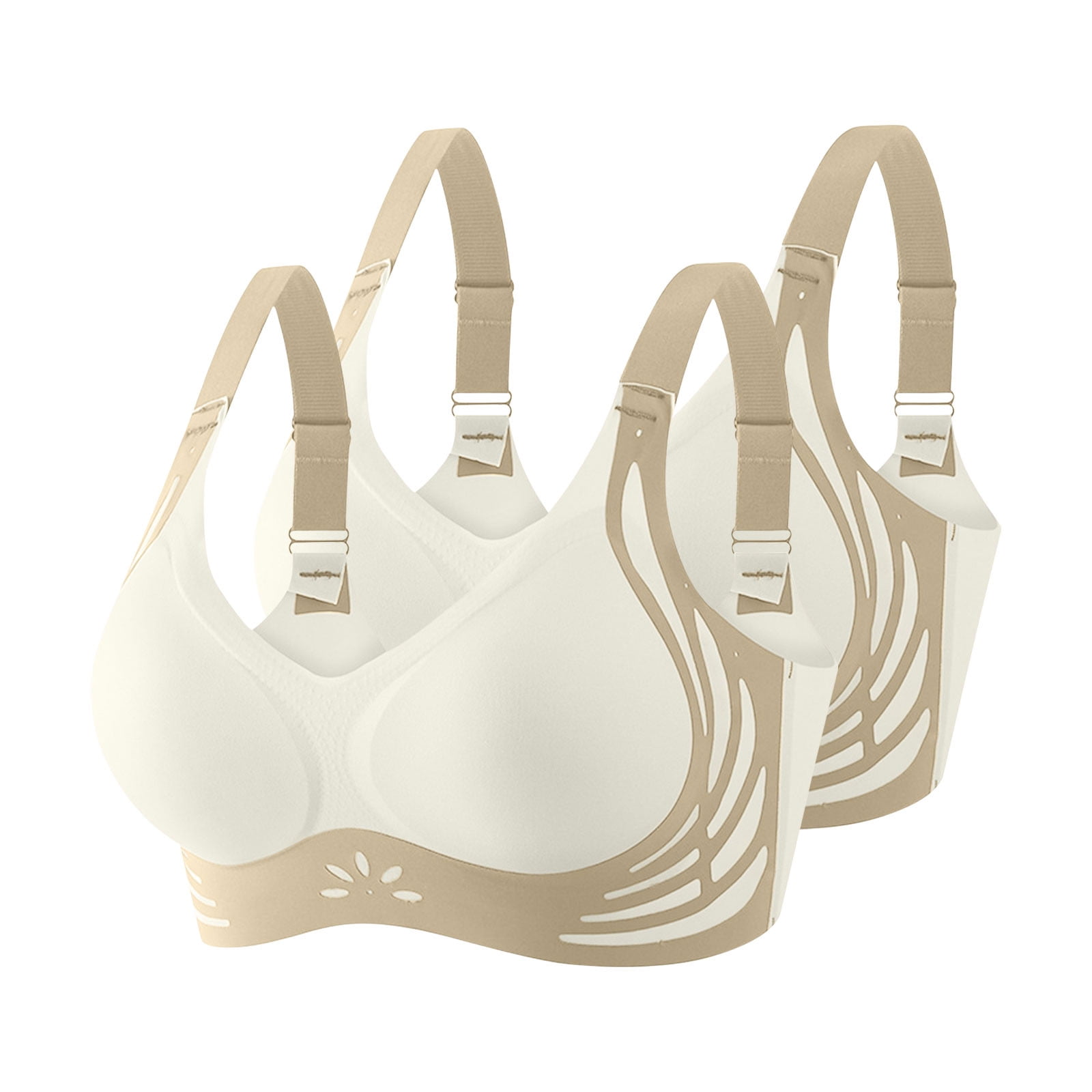 Ailaofu 3 PCS Powerful Push-Up Seamless Bra Wireless Bras with Support ...