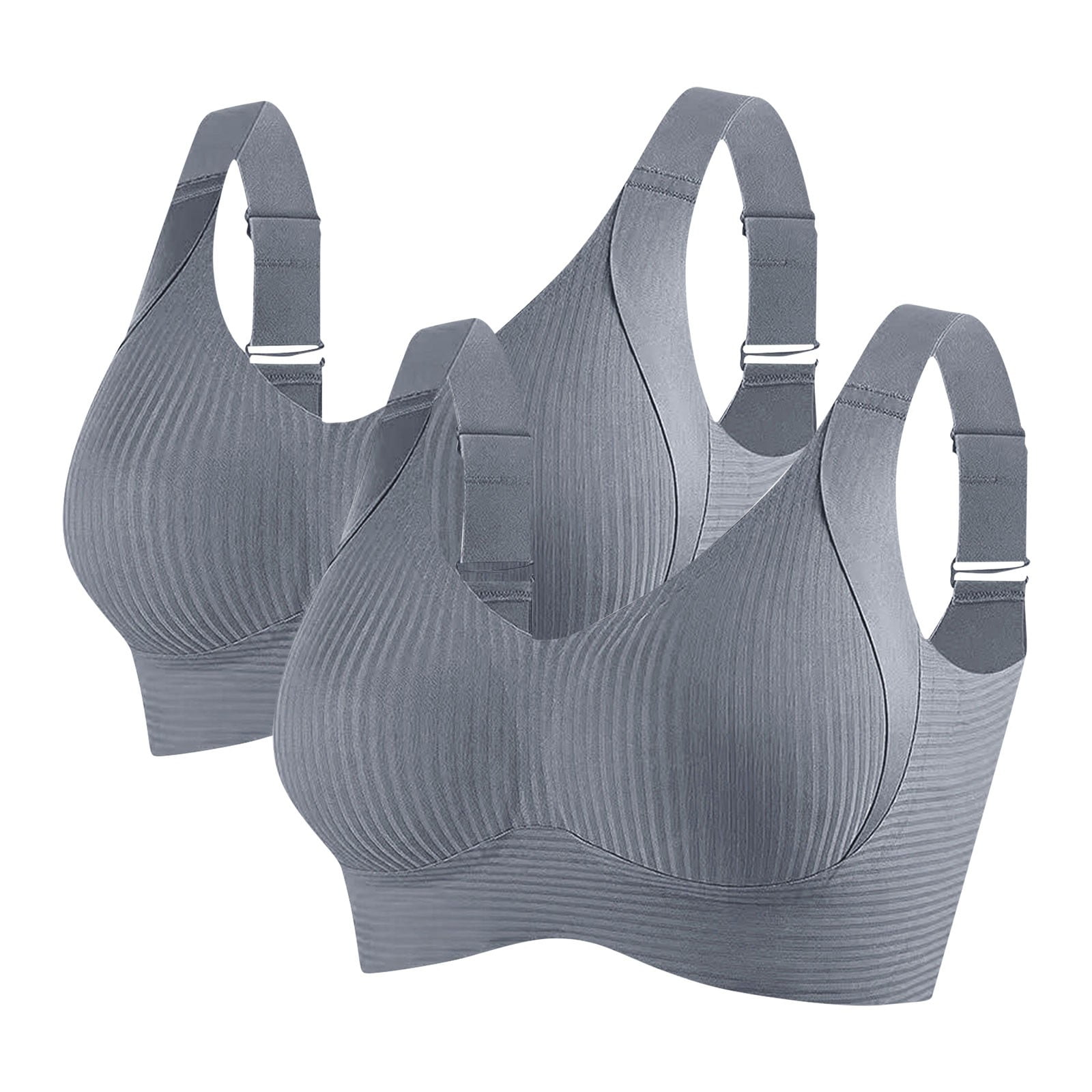 Ailaofu 3 Pack Seamless Wirefree Sports Bra for Women Adjustable ...