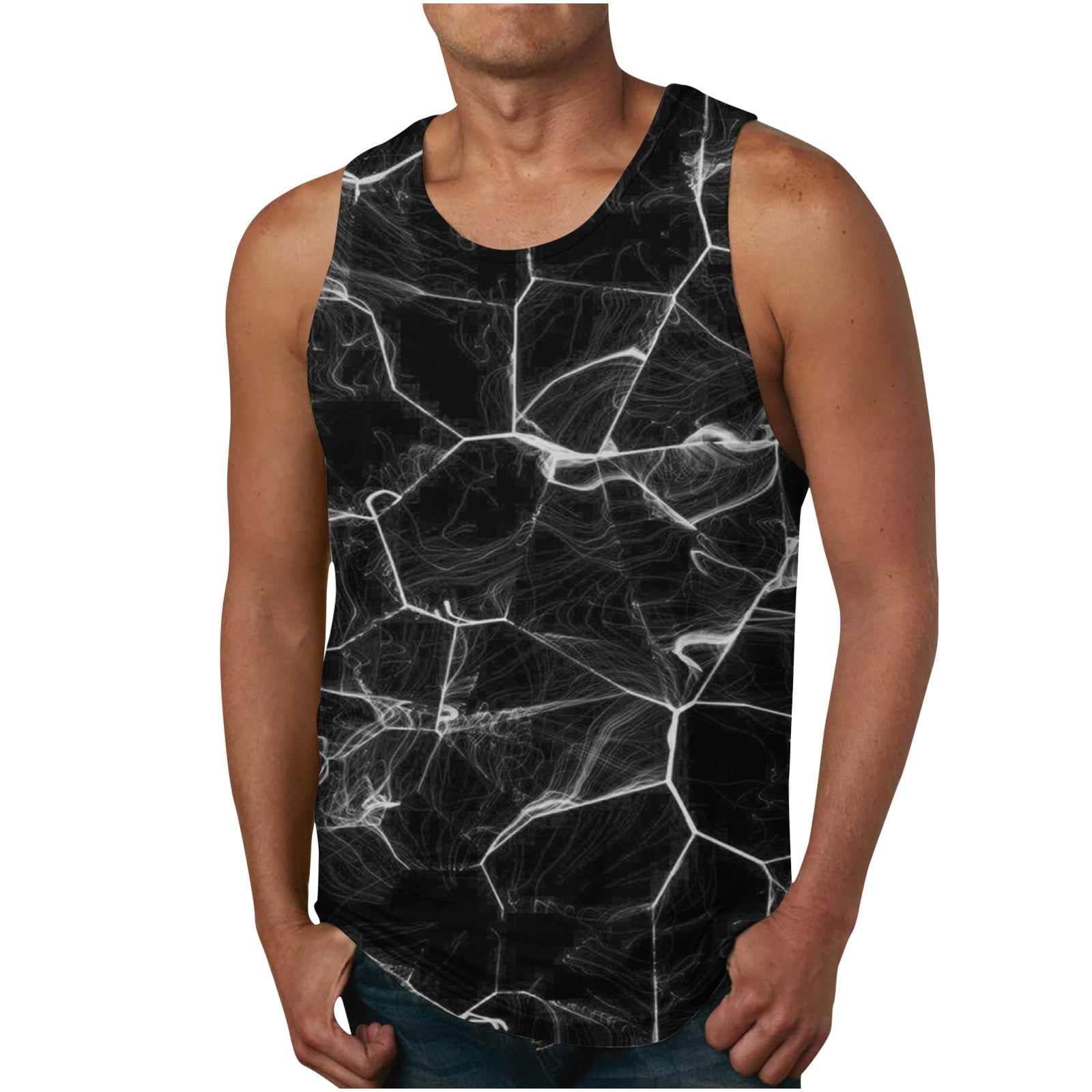 Ailaofu Men's Tank Non Positioning Regular Print Tank Casual Sports ...