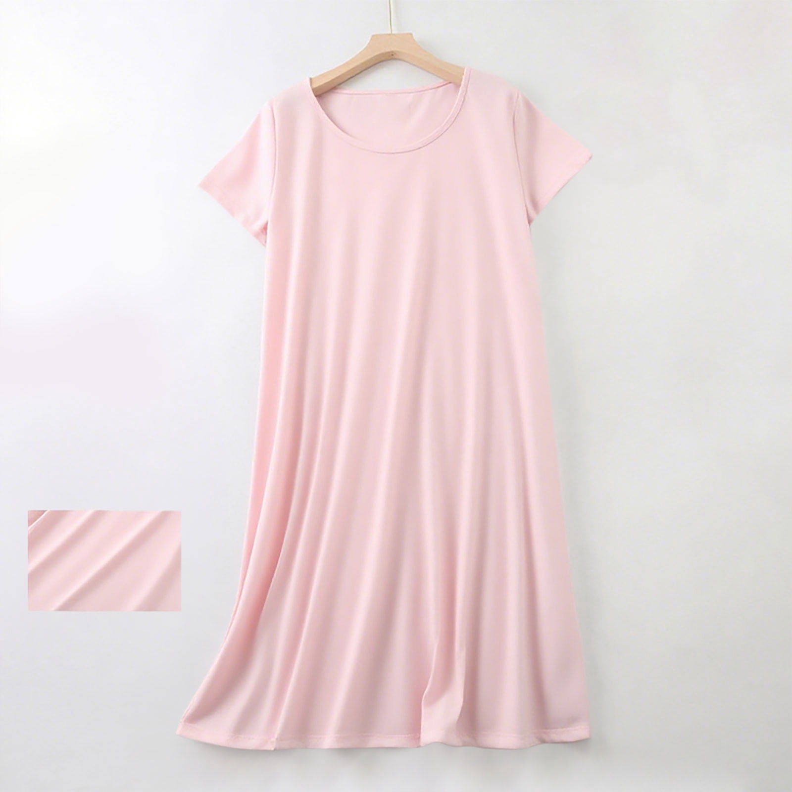 Ailaofu Sleep Tshirts Dress for Women Casual Crew Neck Short Sleeve ...