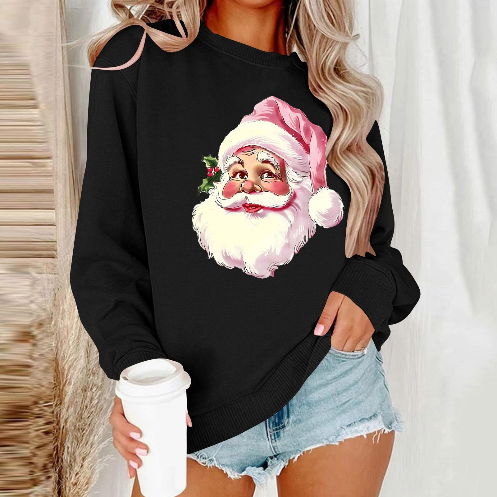 Ailaofu Snowflake Sweatshirt for Women Teen Girls Ugly Christmas ...