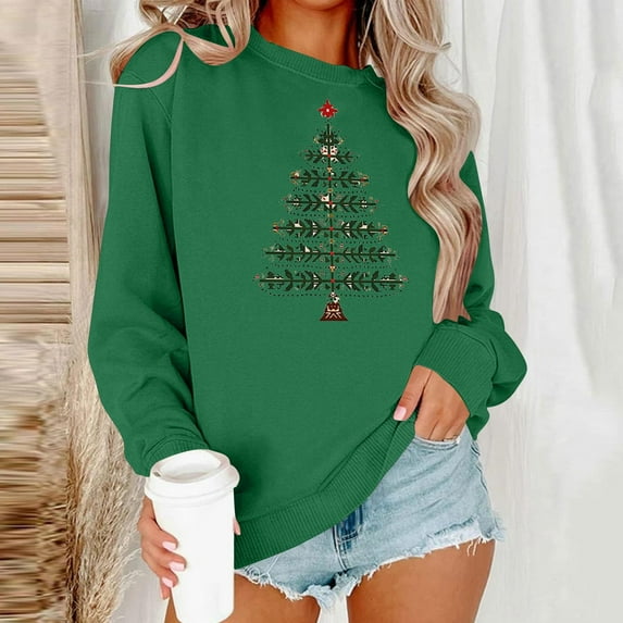 Ailaofu Snowflake Sweatshirt for Women Teen Girls Ugly Christmas ...