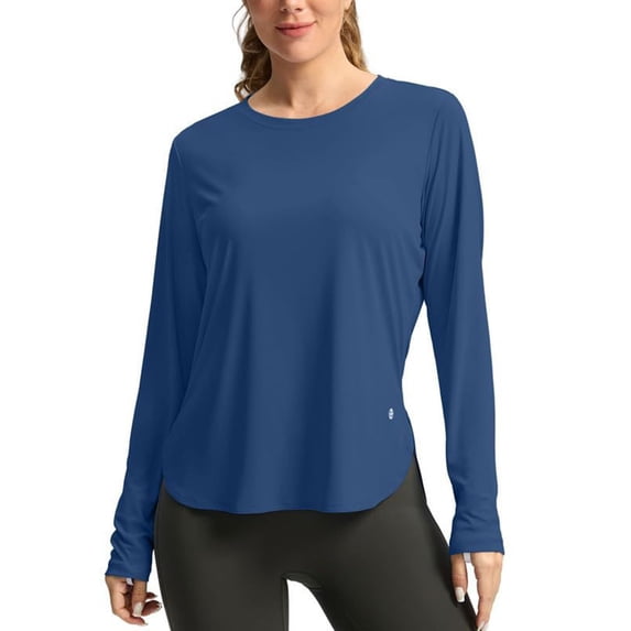 Ailaofu Women's Boat Neck Tops Long Sleeve Shirts Casual Fitted Tee ...