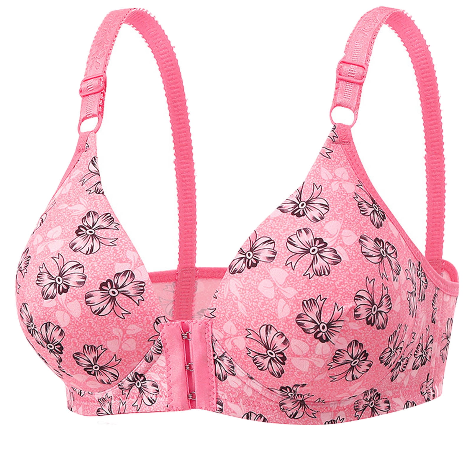 Ailaofu Women's Front Closure Bra Soft Comfort Full Coverage Bras No ...